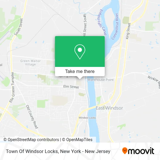 ¿Cómo llegar a Town Of Windsor Locks en tren o autobús?