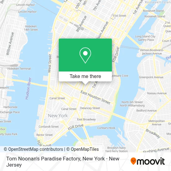¿Cómo llegar a Tom Noonan's Paradise Factory en Manhattan en autobús ...
