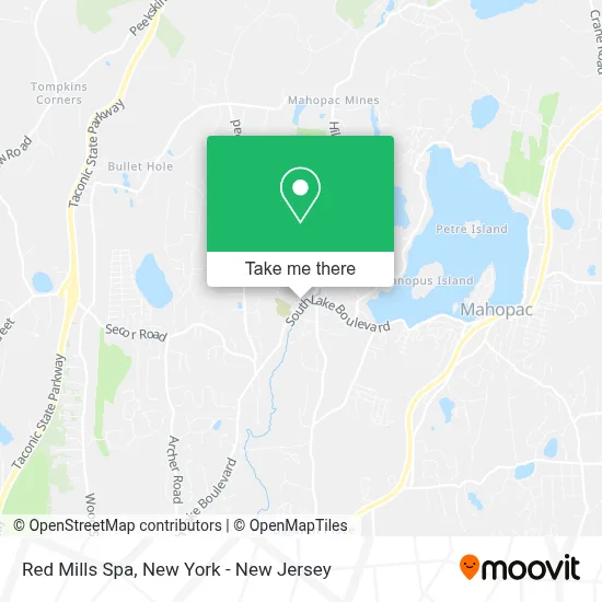 ¿Cómo llegar a Red Mills Spa en Carmel en autobús o tren?