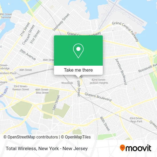 ¿Cómo llegar a Total Wireless en Queens en metro, autobús o tren?
