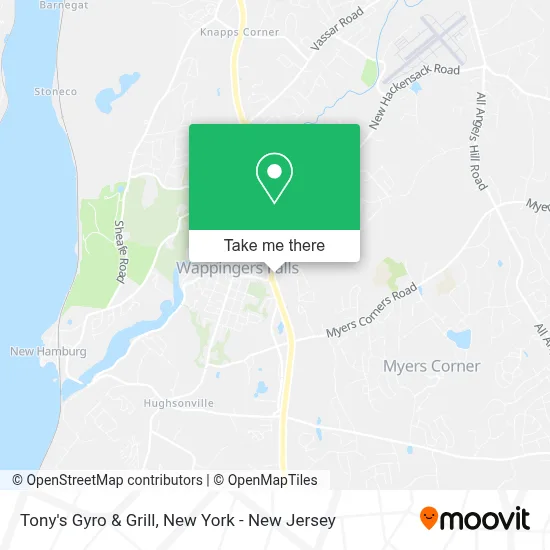¿Cómo llegar a Tony's Gyro & Grill en Wappinger en autobús o tren?
