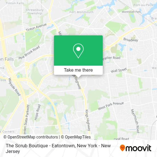 ¿Cómo llegar a The Scrub Boutique - Eatontown en autobús, metro o tren?