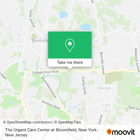 ¿Cómo llegar a The Urgent Care Center at Bloomfield en autobús o tren?