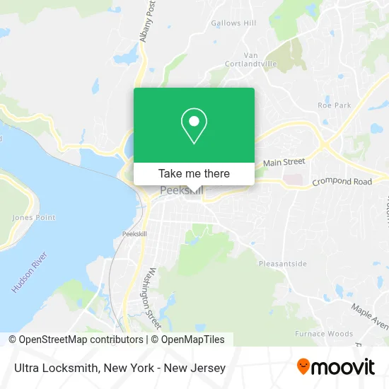 ¿Cómo llegar a Ultra Locksmith en Peekskill en autobús o tren?