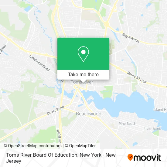 ¿Cómo llegar a Toms River Board Of Education en autobús o tren?