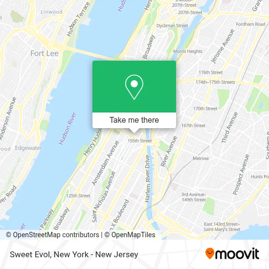 ¿Cómo llegar a Sweet Evol en Manhattan en metro, autobús o tren?