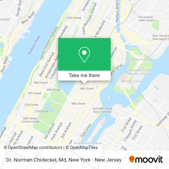 ¿Cómo llegar a Dr. Norman Chideckel, Md en Manhattan en metro, autobús ...
