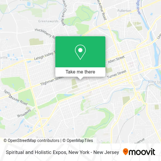 ¿Cómo llegar a Spiritual and Holistic Expos en Allentown en autobús o tren?