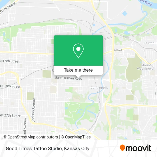 How to Get to Good Times Tattoo Studio in Kansas City by Bus or Light Rail?
