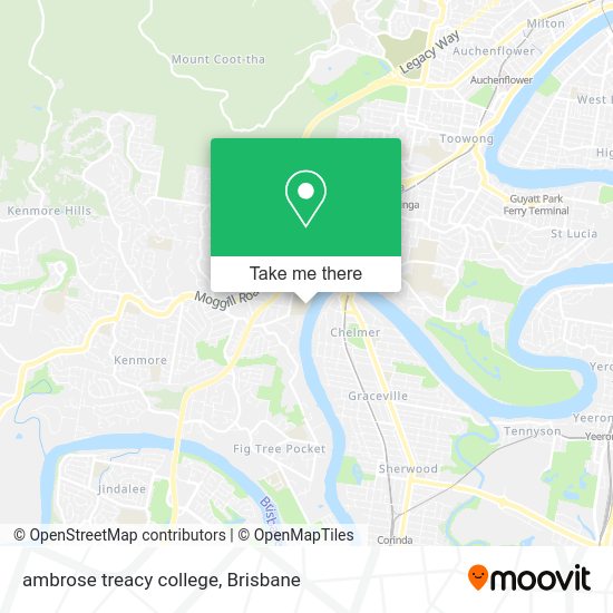 How to Get to ambrose treacy college in Indooroopilly by Bus or Train?