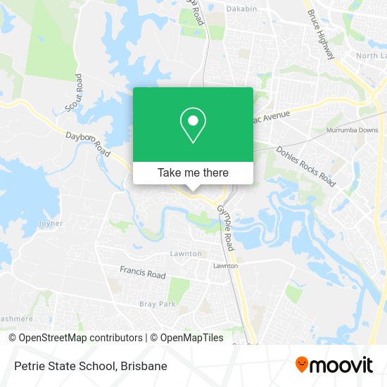 How to get to Petrie State School by bus or train?