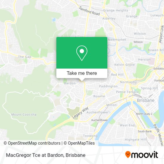 How to Get to MacGregor Tce at Bardon by Bus, Train or Ferry?