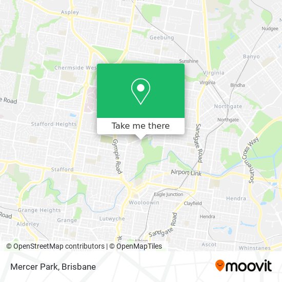 How to get to Mercer Park in Kedron by Bus or Train?