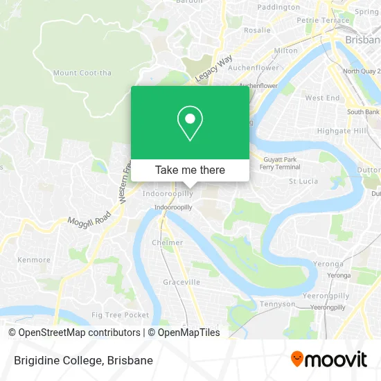 How to Get to Brigidine College in Indooroopilly by Bus or Train?