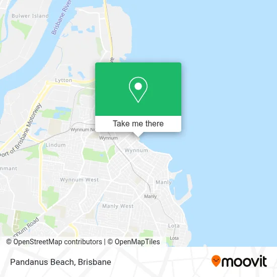 How to Get to Pandanus Beach in Wynnum by Bus or Train?