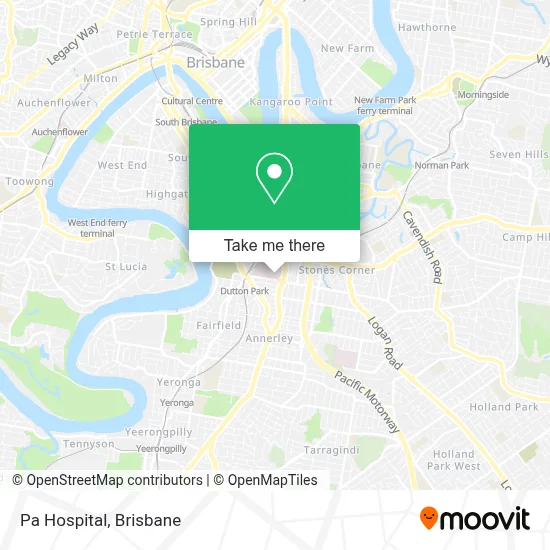 How to Get to Pa Hospital in Woolloongabba by Bus or Train?
