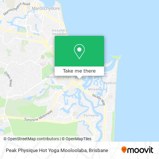 How to get to Peak Physique Hot Yoga Mooloolaba by Bus or Train?