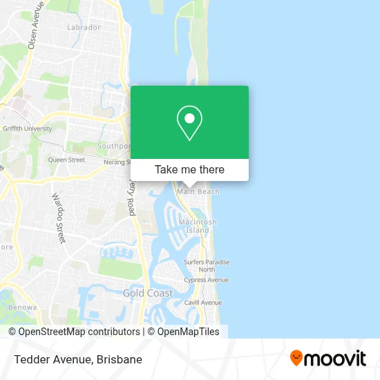 How to Get to Tedder Avenue in Main Beach by Bus or Light Rail?
