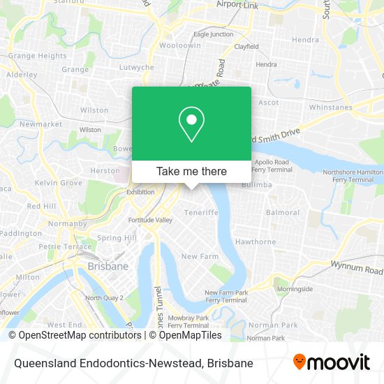 How to get to Queensland Endodontics-Newstead by bus or train?