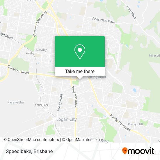 How to Get to Speedibake in Slacks Creek by Bus or Train?