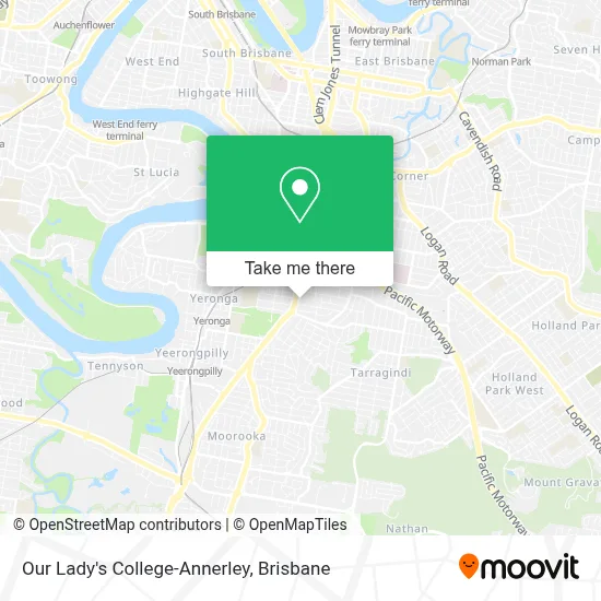 How to Get to Our Lady's College-Annerley by Bus or Train?