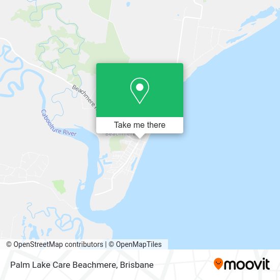 How to get to Palm Lake Care Beachmere in Brisbane by bus or train?