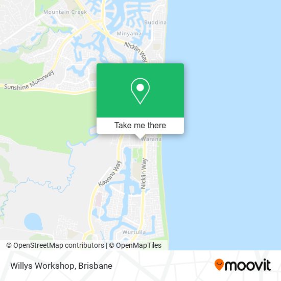 How to get to Willys Workshop in Warana by bus or train?