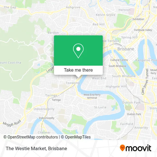 How to Get to The Westie Market in Toowong by Bus or Train?