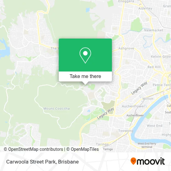 How to Get to Carwoola Street Park in Bardon by Bus?