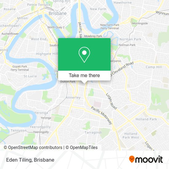 How to get to Eden Tiling in Annerley by bus or train?