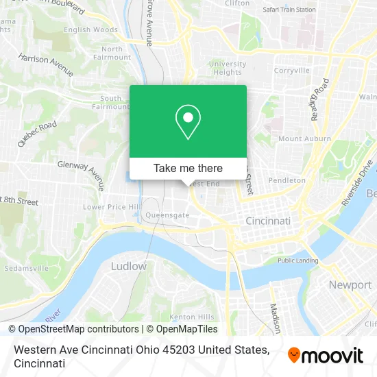 How to Get to Western Ave Cincinnati Ohio 45203 United States by Bus?