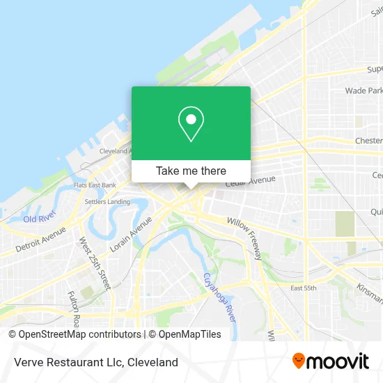 ¿Cómo llegar a Verve Restaurant Llc en Cleveland en autobús o metro?