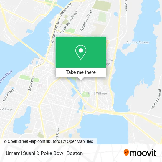 How to Get to Umami Sushi & Poke Bowl in Fall River by Bus or Train?