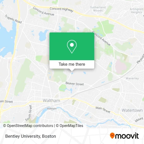 How to Get to Bentley University in Waltham by Bus, Subway or Train?
