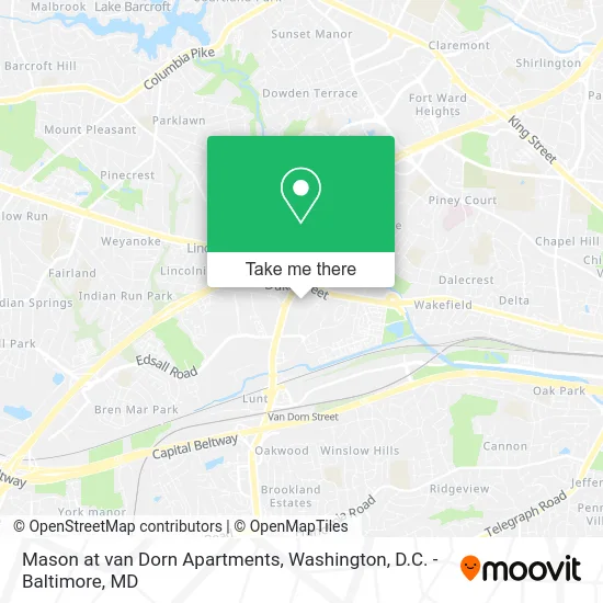 How to Get to Mason at van Dorn Apartments in Alexandria by Bus or Metro?