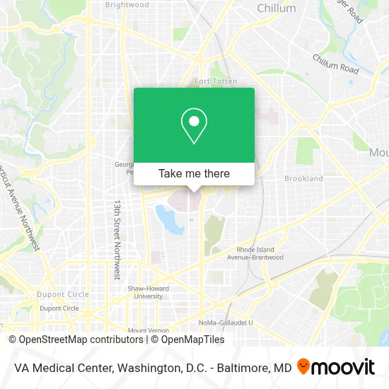 How to Get to VA Medical Center in Washington by Bus, Metro or Train?