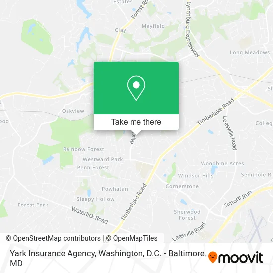 How to Get to Yark Insurance Agency in Lynchburg by Bus or Train?