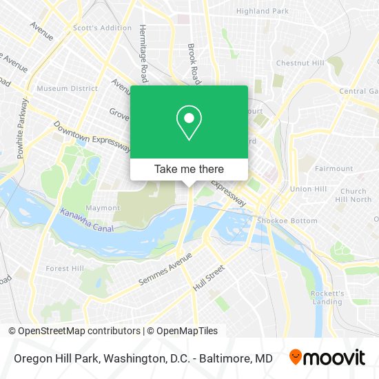 How to get to Oregon Hill Park in Richmond by bus, train or metro?