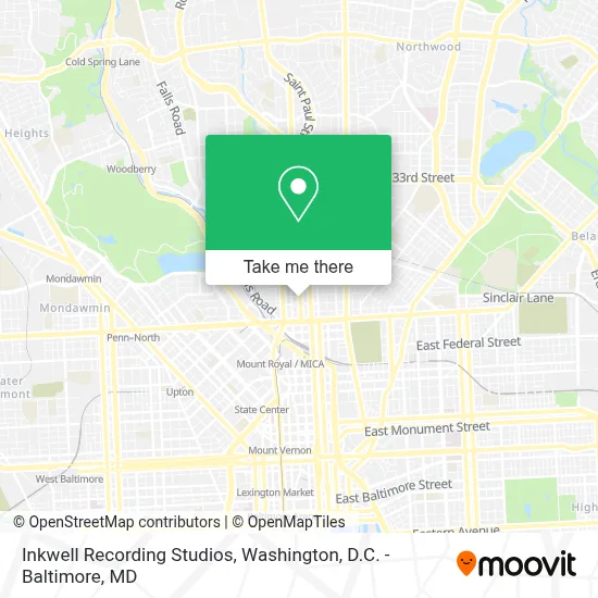 How to Get to Inkwell Recording Studios in Baltimore by Bus?