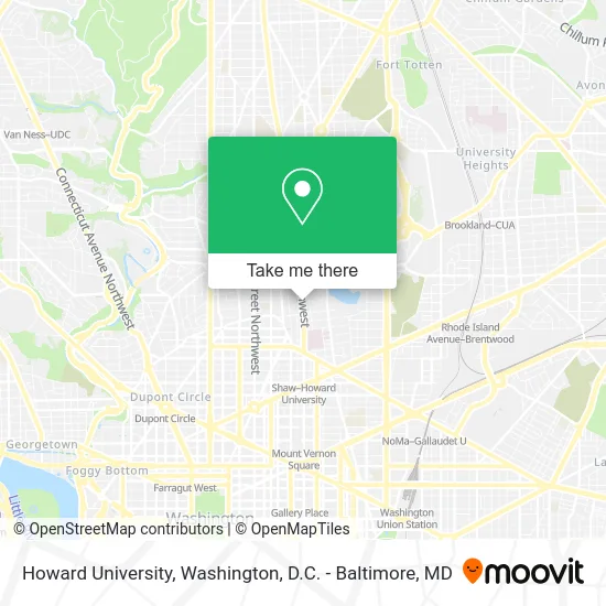 How to Get to Howard University in Washington by Bus, Metro or Train?