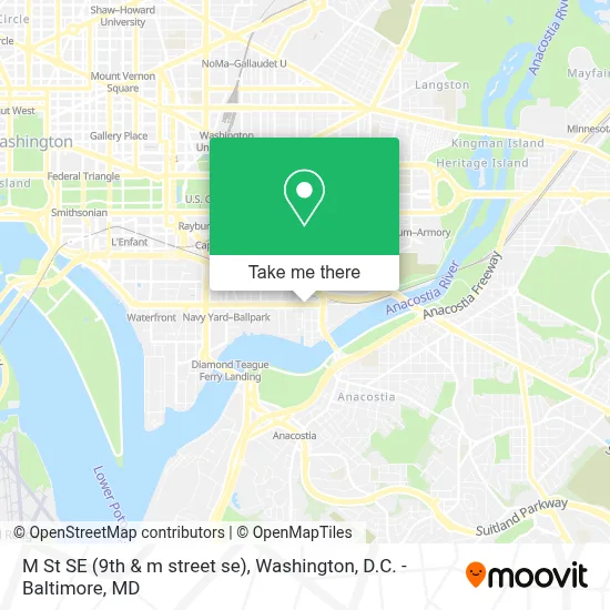 How to Get to M St SE (9th & m street se) in Washington by Bus, Metro ...