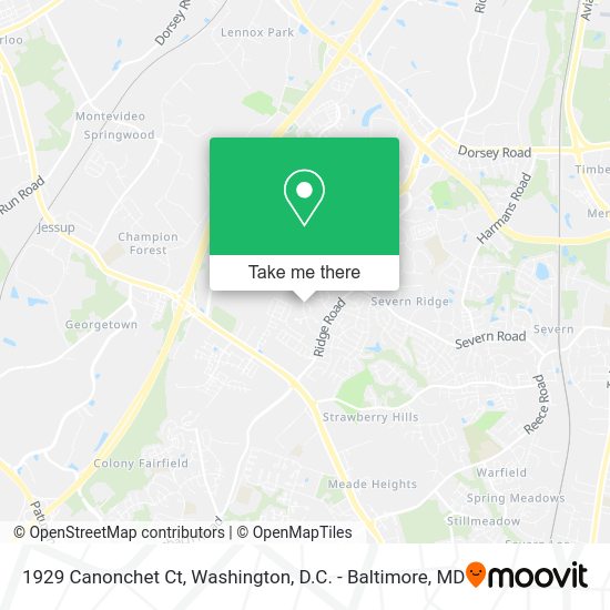 How to Get to 1929 Canonchet Ct, Hanover, MD 21076 in Severn by Bus or ...