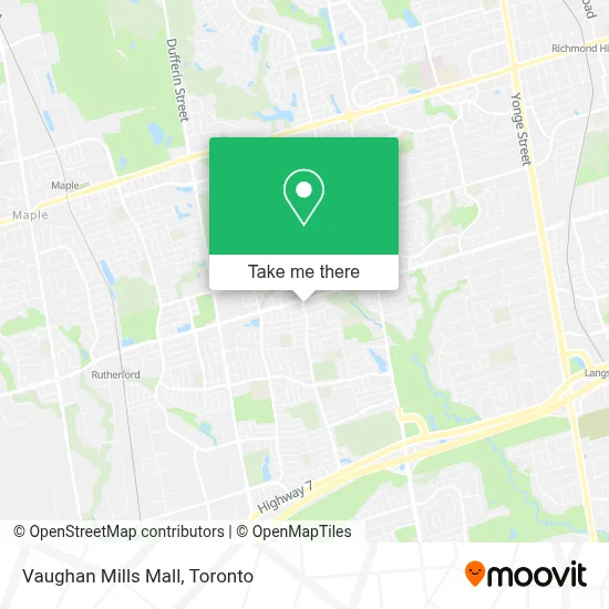 How to Get to Vaughan Mills Mall by Bus, Subway or Train?