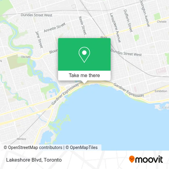 How to Get to Lakeshore Blvd in Toronto by Bus, Subway, Streetcar or Train?