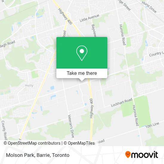 Comment aller à Molson Park, Barrie en bus ou train