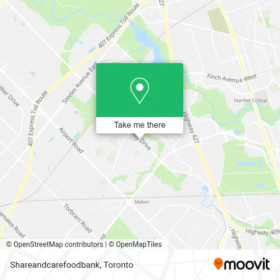 Comment aller à Shareandcarefoodbank à Mississauga en bus ou train