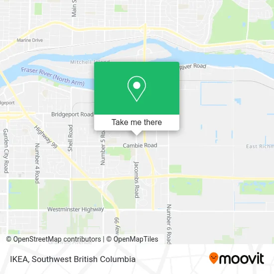 How to Get to IKEA in Richmond by Bus or SkyTrain?