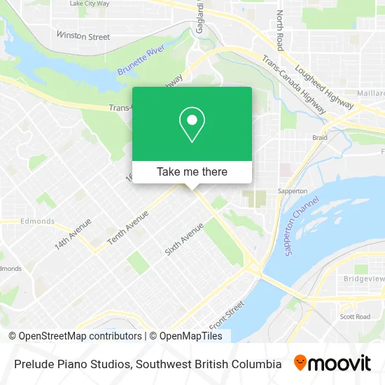 How to Get to Prelude Piano Studios in New Westminster by Bus or SkyTrain?