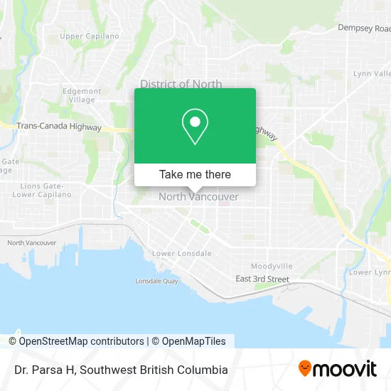 How to Get to Dr. Parsa H in North Vancouver City by Bus or SkyTrain?