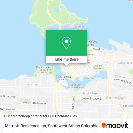 How to Get to Marriott Residence Inn in Vancouver by Bus or SkyTrain?